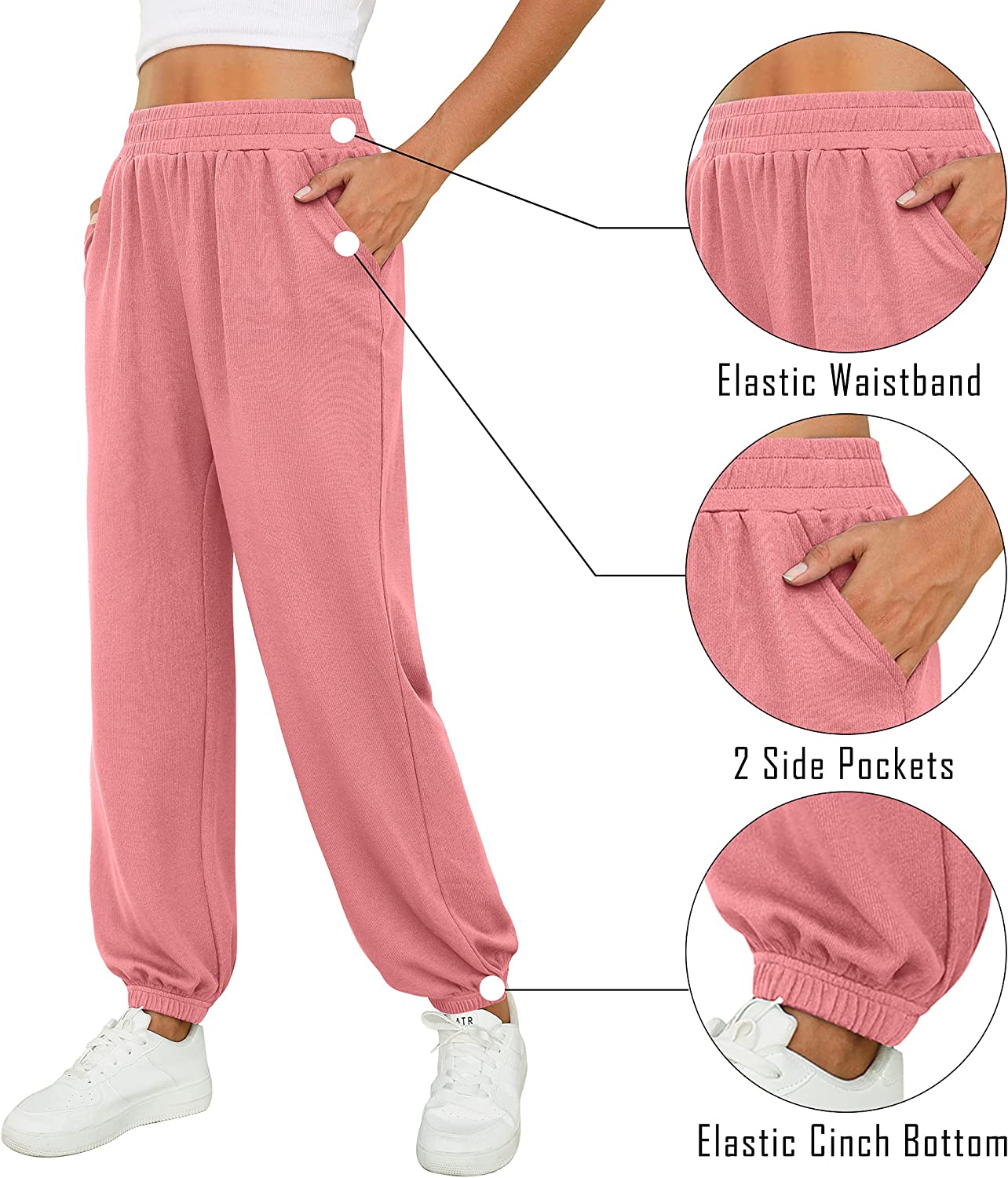 High Waisted Fall Pants Cinch Bottom Sweatpants | sweatpants manufacturers